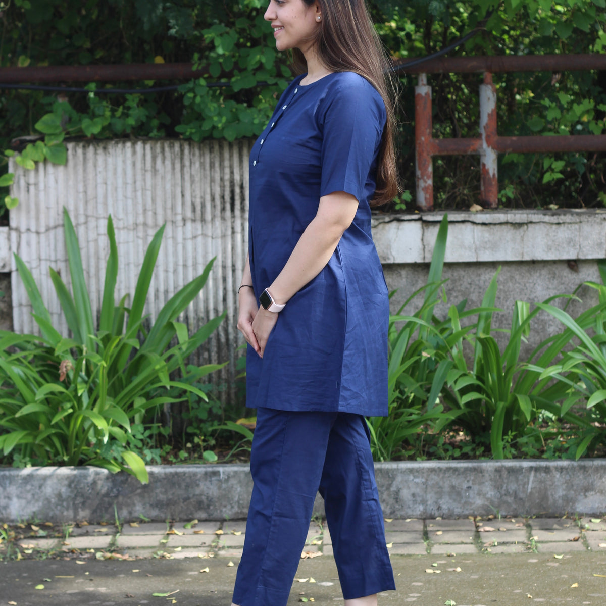 Premium Cotton Dark Blue Lounge Set | Comfortable Daily Wear ...